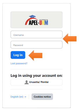 Manual Pengguna - Calon: Log Masuk Portal Penilaian